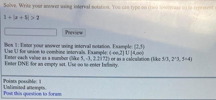Solved Solve. Write Your Answer Using Interval Notation. You 