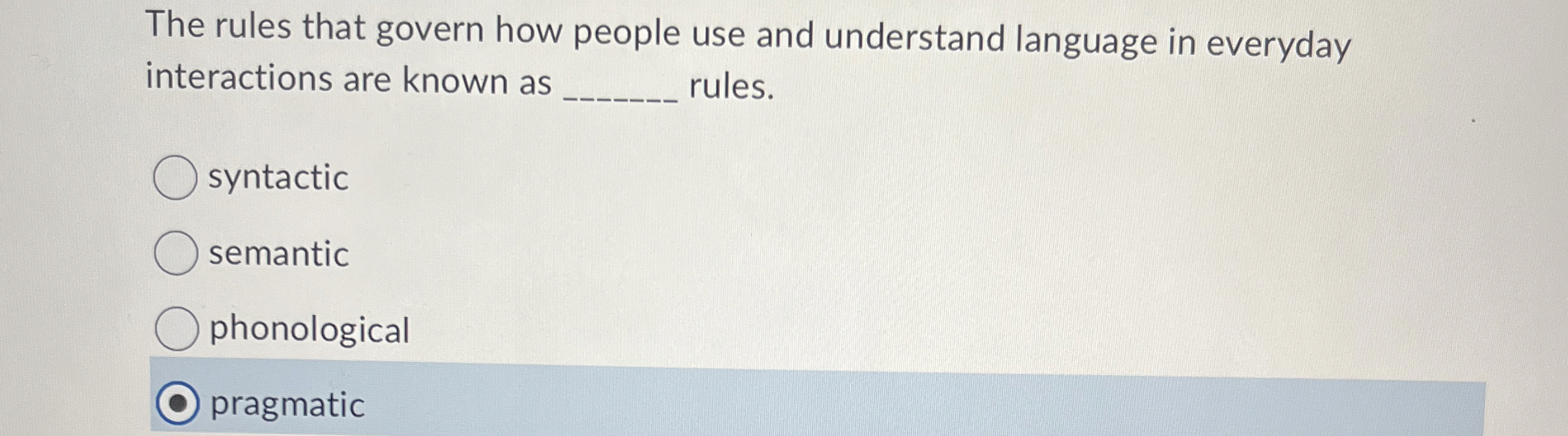 Solved The rules that govern how people use and understand | Chegg.com
