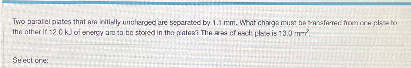 Solved Two parallel plates that are initially uncharged are | Chegg.com