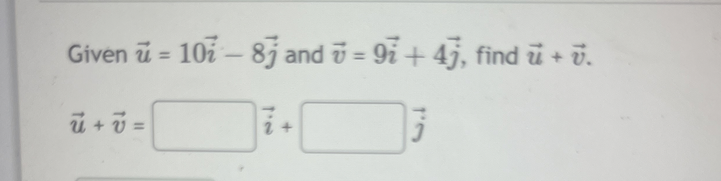 Solved Given vec(u)=10vec(i)-8vec(j) ﻿and | Chegg.com