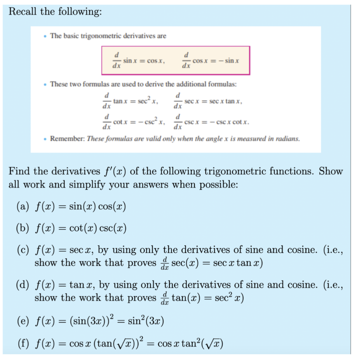 Solved Use the following picture to solve each | Chegg.com