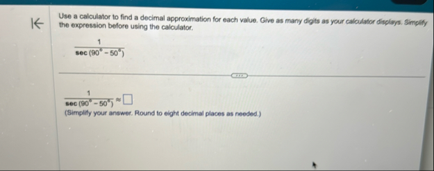 Solved Use a calculator to find a decimal approximation for | Chegg.com