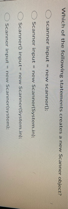 Solved Which of the following statements creates a new | Chegg.com