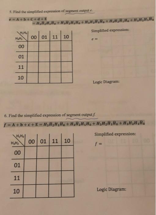 Solved Using the Boolean expressions, develop the K-map for | Chegg.com