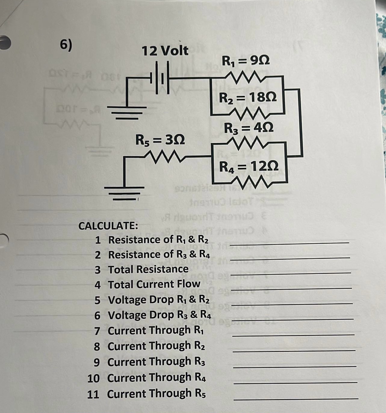 Solved CALCULATE:1 ﻿Resistance of R1&R22 ﻿Resistance of | Chegg.com