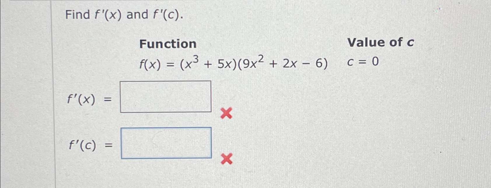 Solved Find f'(x) ﻿and | Chegg.com