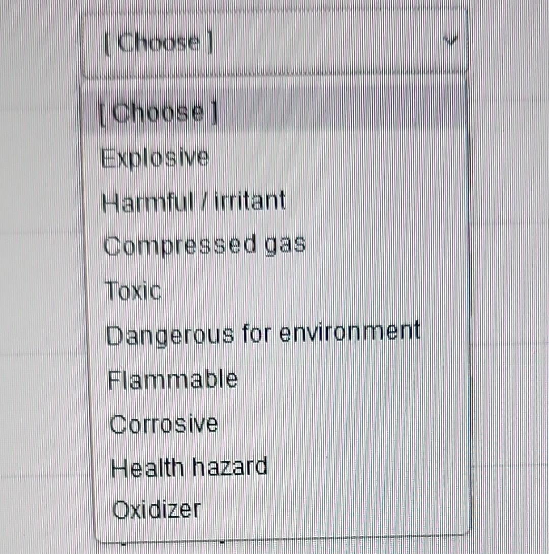 Solved - Carcinogen - Mutagenicity - Reproductive Toxicity - | Chegg.com