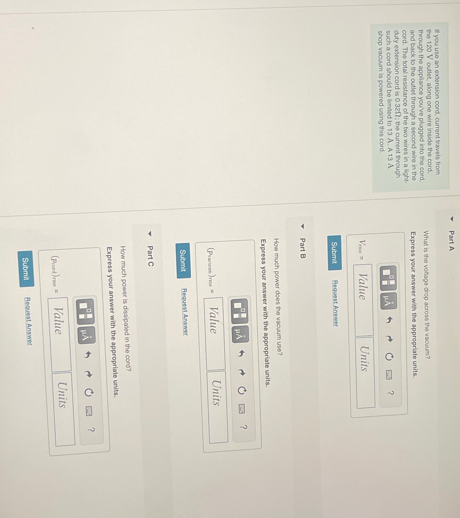 Solved Part AIf you use an extension cord, current travels | Chegg.com