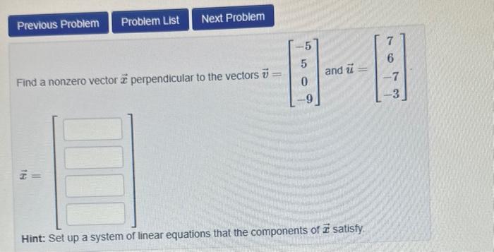 Solved Hint: Set up a system of linear equations that the | Chegg.com