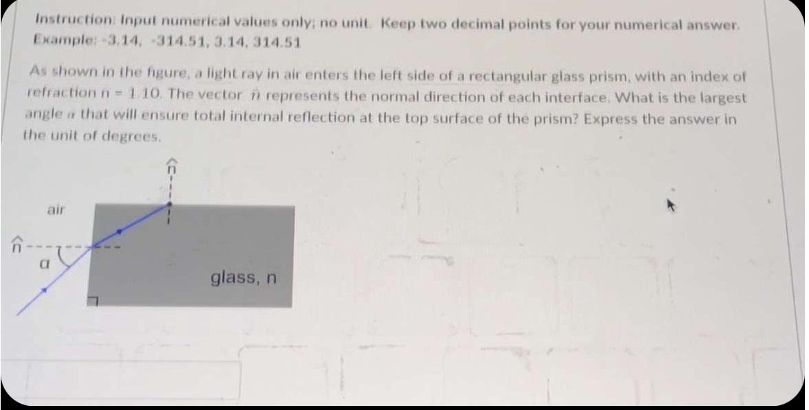 Solved Instruction Input numerical values only: no unit. | Chegg.com
