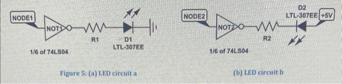 Solved Figure 5: (a) LED circuit a (b) LED circuit b 3. If | Chegg.com
