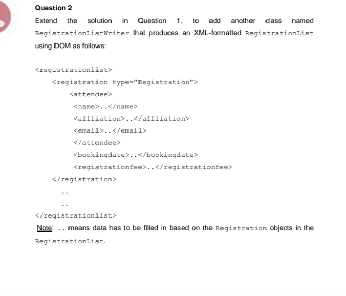 Solved Question 2Extend the solution in Question 1, ﻿to add | Chegg.com