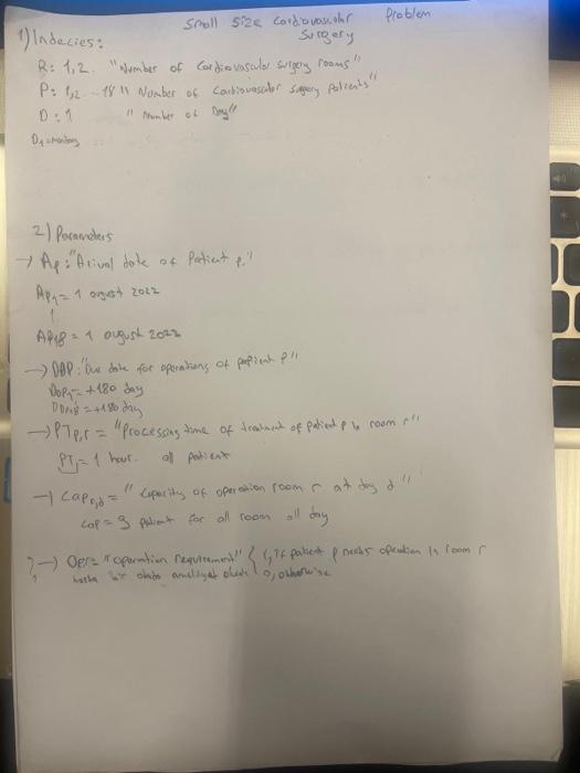 1) Indecies: Smoll size cordovariohr preblem. surgery | Chegg.com