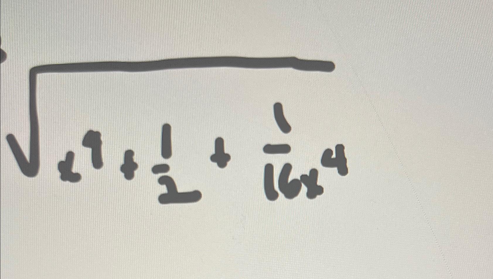 Solved x4+12+116x42 | Chegg.com