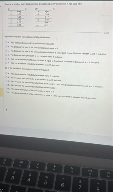 Solved Determine ahether each distribution is a discrete | Chegg.com