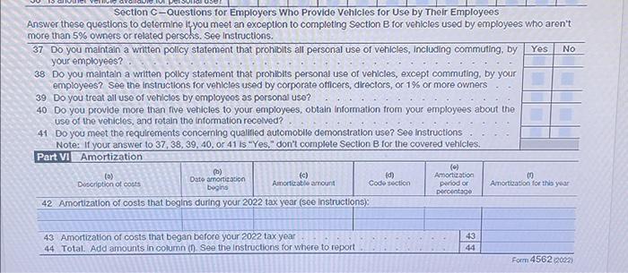 Use the following information to complete Form 4562 | Chegg.com