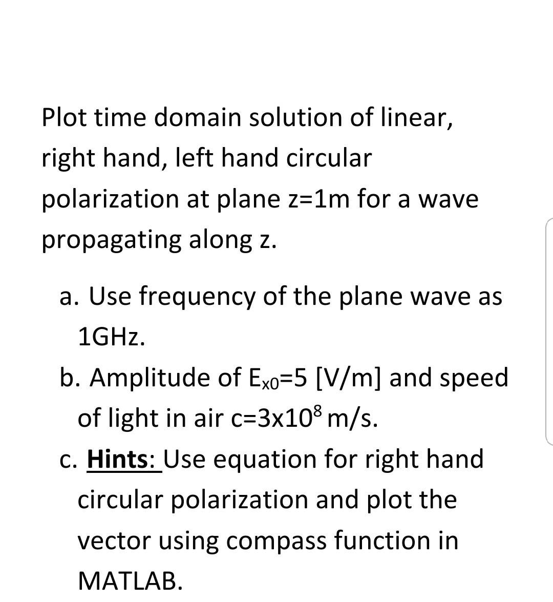 Solved Plot time domain solution of linear, right hand, left | Chegg.com