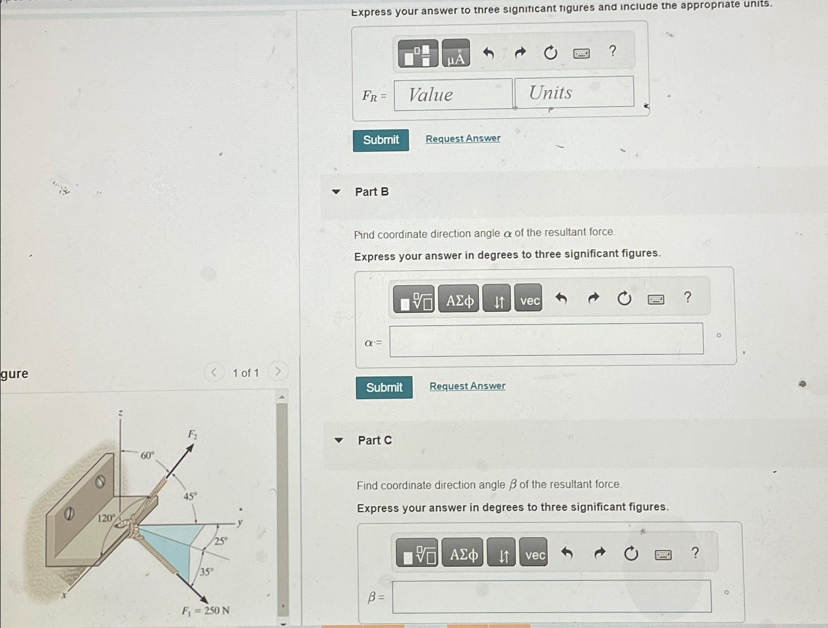Find the magnitude of the resultant forceExpress your | Chegg.com