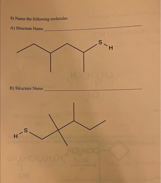 Solved 7) What is the common name for each ether? A) | Chegg.com