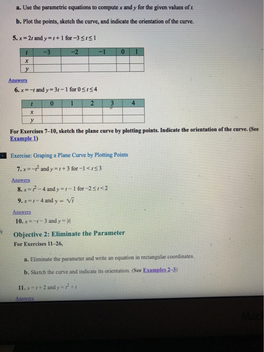 Solved 8. sketch the plane curve by plotting points. | Chegg.com