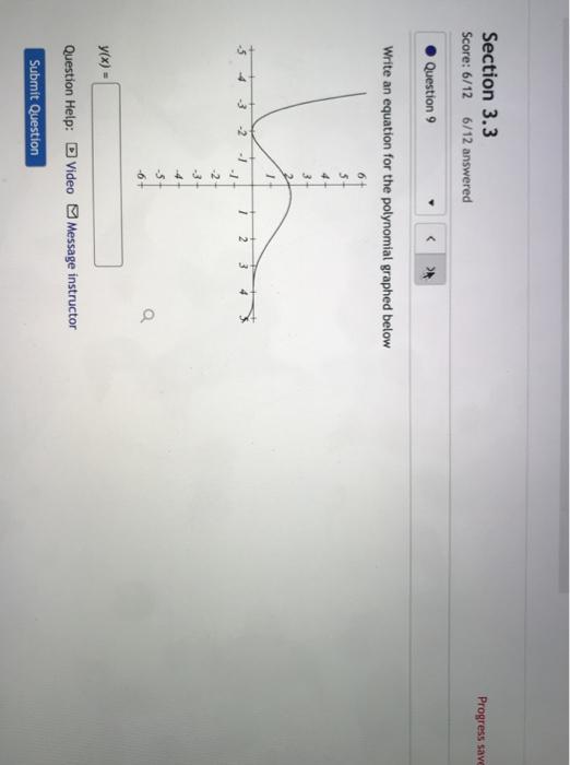 Solved Section 3 3 Score 6 12 6 12 Answered Progress Save