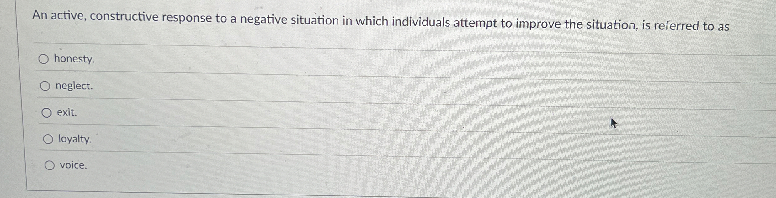 Solved An active, constructive response to a negative | Chegg.com