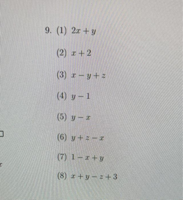 Solved 9. Given that log 2 = x, log 3 = y and log 7 = z, | Chegg.com