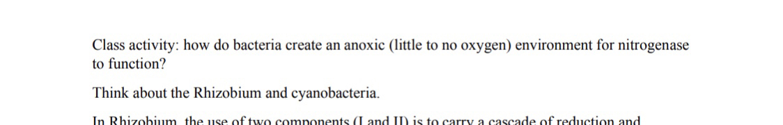Solved Class activity: how do bacteria create an anoxic | Chegg.com