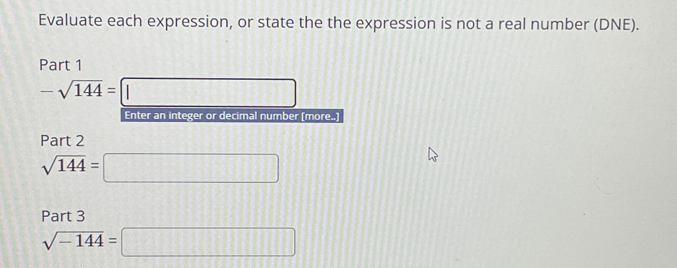 Solved Evaluate each expression, or state the the expression | Chegg.com