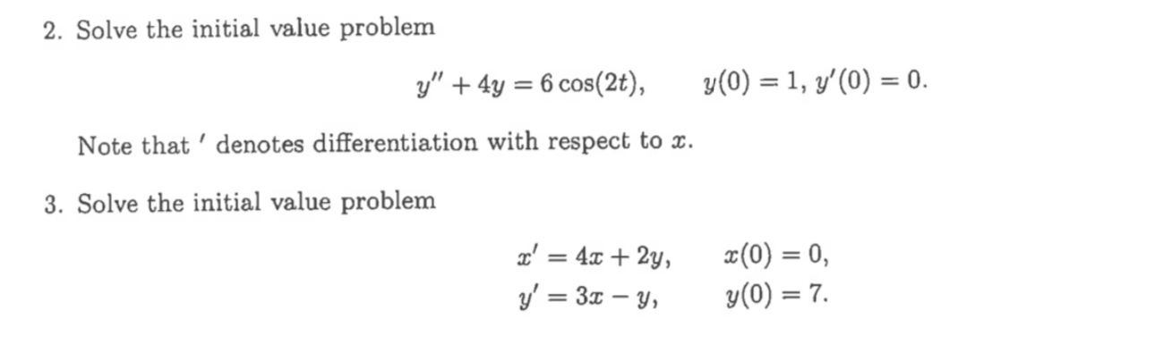 Solve the initial value | Chegg.com