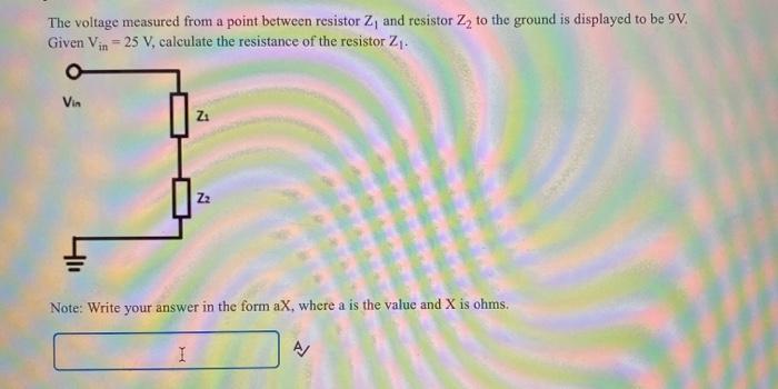 Solved The voltage measured from a point between resistor Z, | Chegg.com