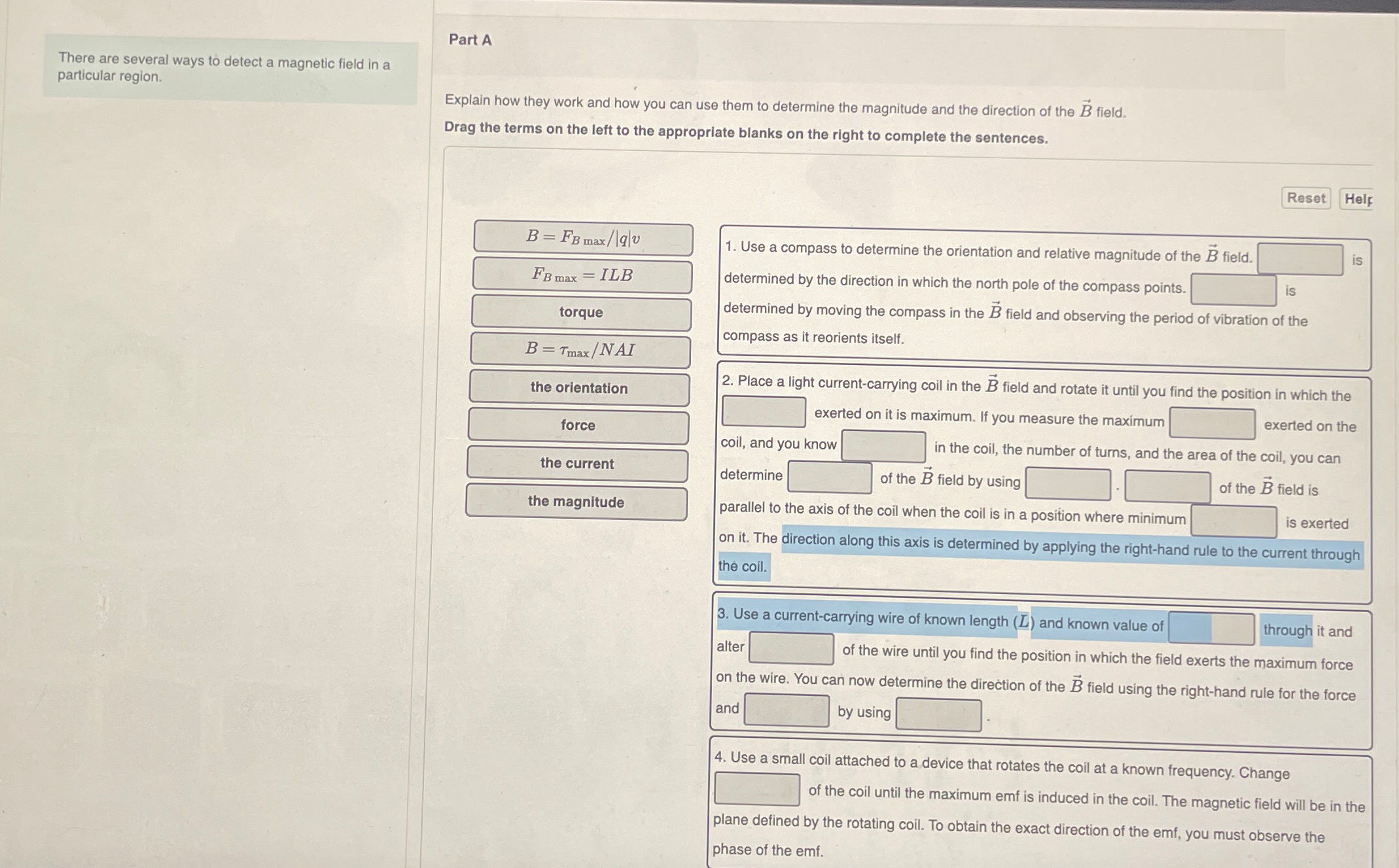 Solved There are several ways to detect a magnetic field in | Chegg.com