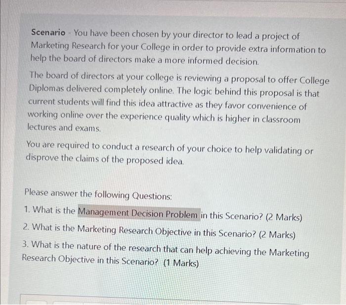 Solved Scenario - You have been chosen by your director to | Chegg.com