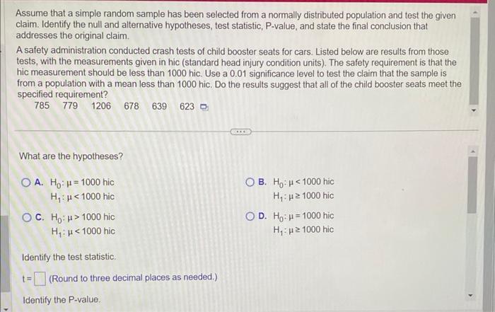 Solved Assume that a simple random sample has been selected | Chegg.com Solved Assume that a simple random sample has been selected | Chegg.com