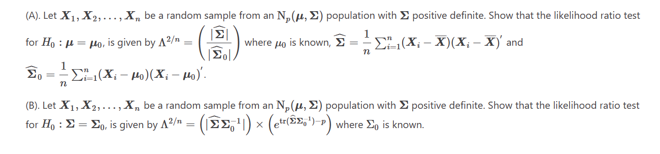 Solved (A). ﻿Let X1,X2,...,Xn ﻿be a random sample from an | Chegg.com