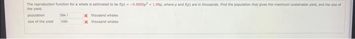 Solved the yield. x thossand whoves x thousand whalesnumbit | Chegg.com