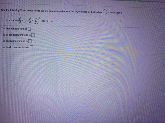 Solved Use the following Taylor series to find the first | Chegg.com