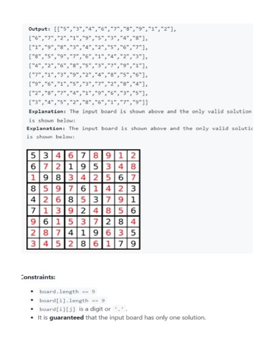 Solved USE BACTRACKING. Rules to follow: 1. Each of the | Chegg.com