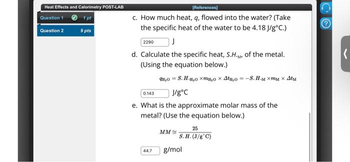 metal sample weighing 287.70g and at a temperature f | Chegg.com