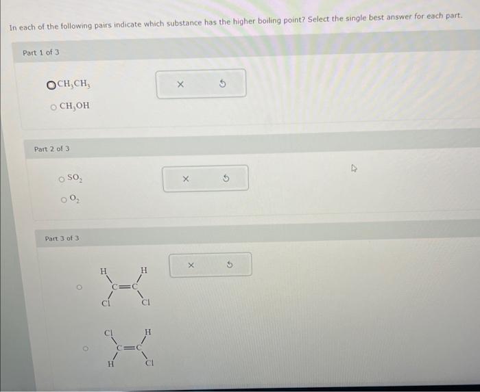 Solved In each of the following pairs indicate which | Chegg.com