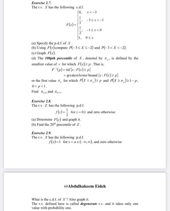 I want to solve the exercises (2.7, 2.8, 2.9, 2.10, | Chegg.com