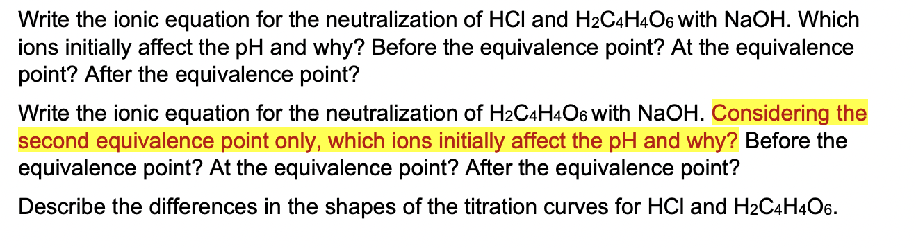 Solved Write the ionic equation for the neutralization of | Chegg.com