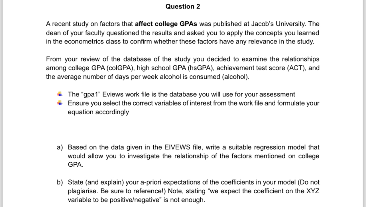 Solved Question 2A recent study on factors that affect | Chegg.com