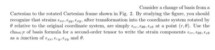 Solved Consider a change of basis from a Cartesian to the | Chegg.com