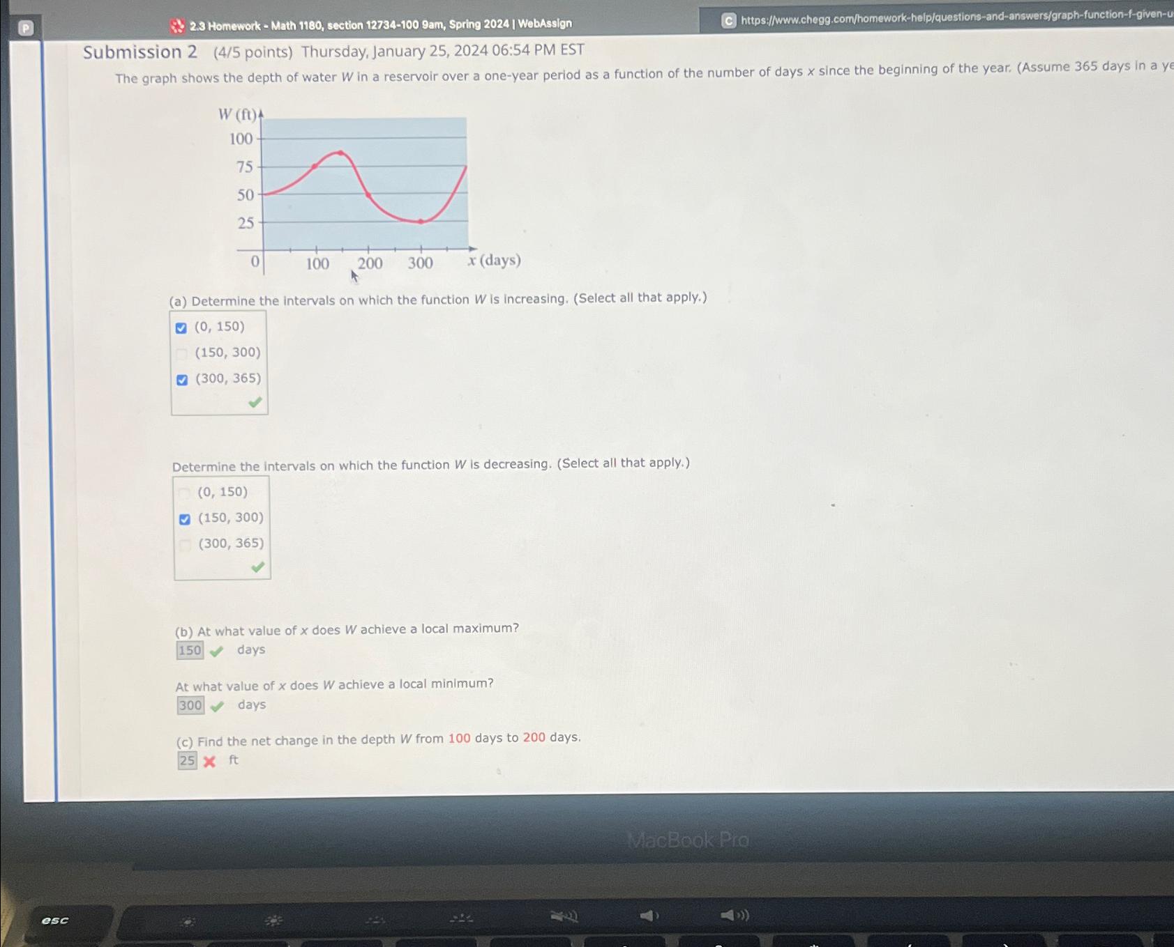 Solved 2.3 ﻿Homework - ﻿Math 1180, ﻿section 12734-100 9am, | Chegg.com
