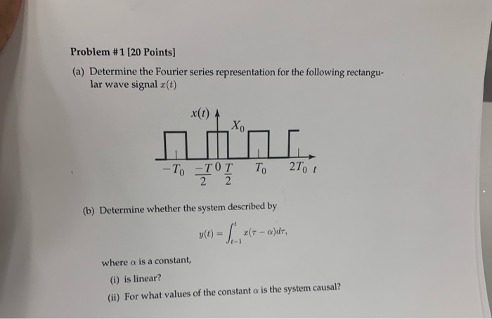Solved Problem 1 [20 Points] A Determine The Fourier