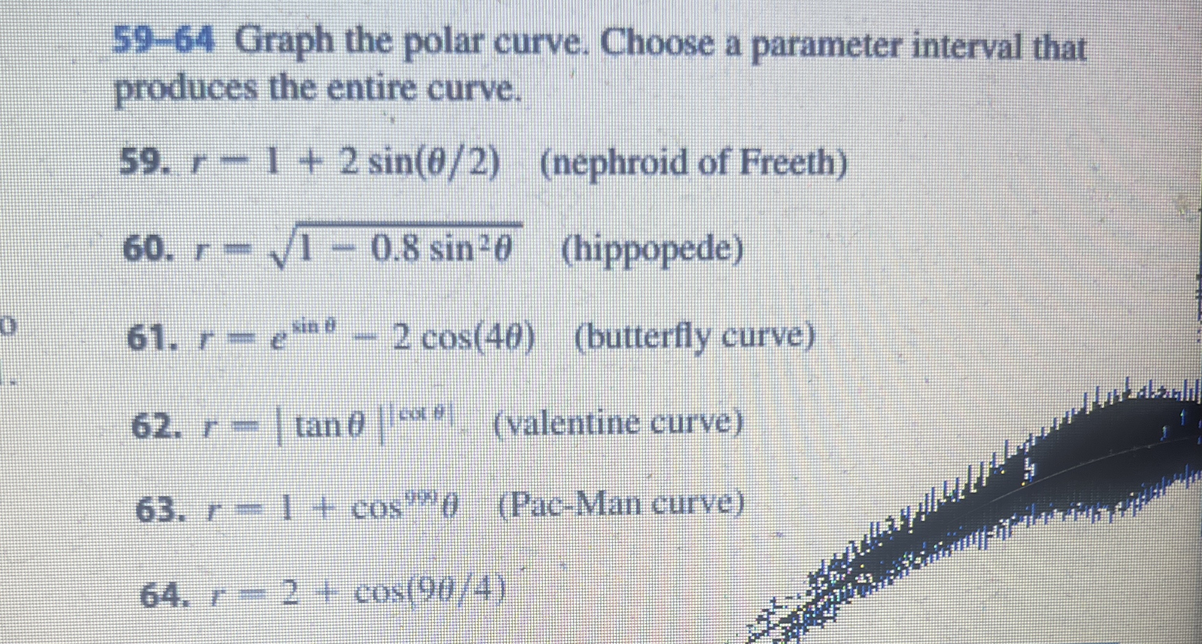 Solved 59-64 ﻿Graph the polar curve. Choose a parameter | Chegg.com