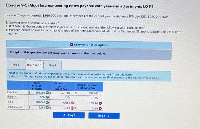 Solved Exercise 9-5 (Algo) Interest-bearing notes payable | Chegg.com Solved Exercise 9-5 (Algo) Interest-bearing notes payable | Chegg.com