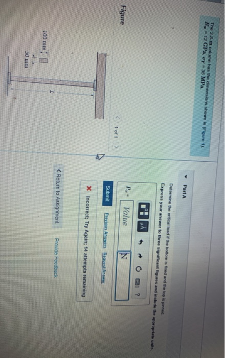 Solved The 3.8-m column has the dimensions shown in Figure | Chegg.com