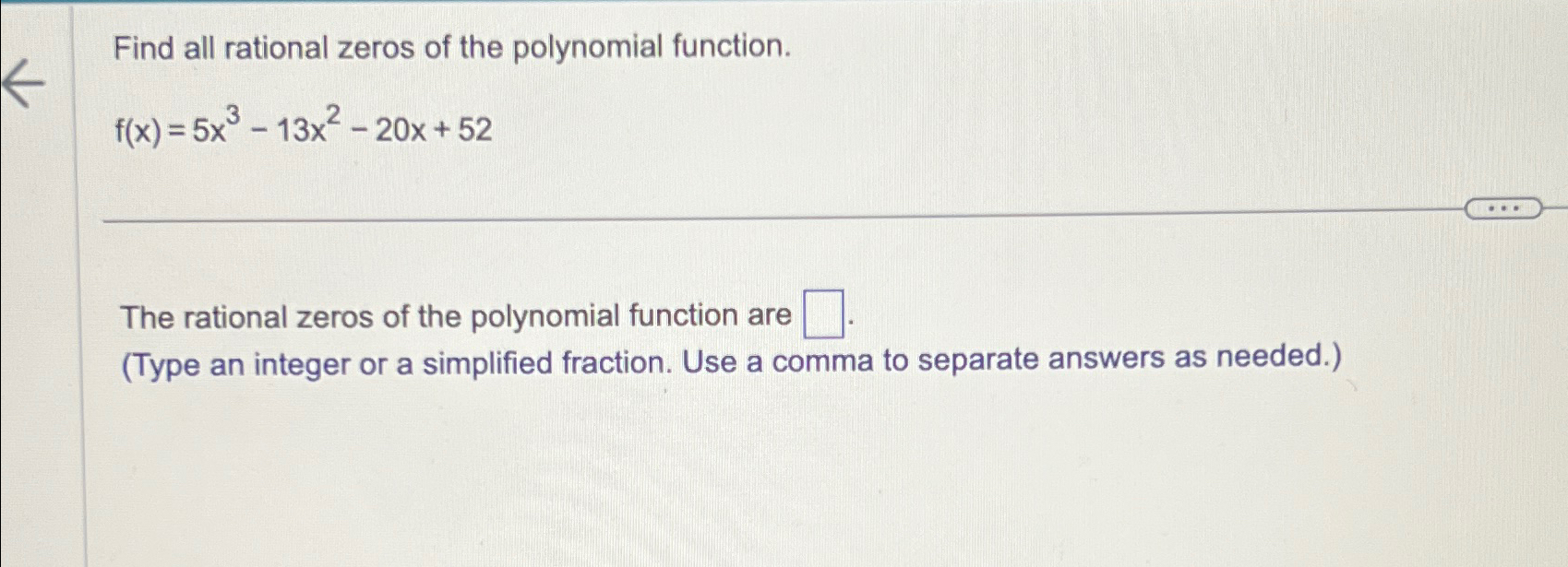 Solved Find all rational zeros of the polynomial | Chegg.com